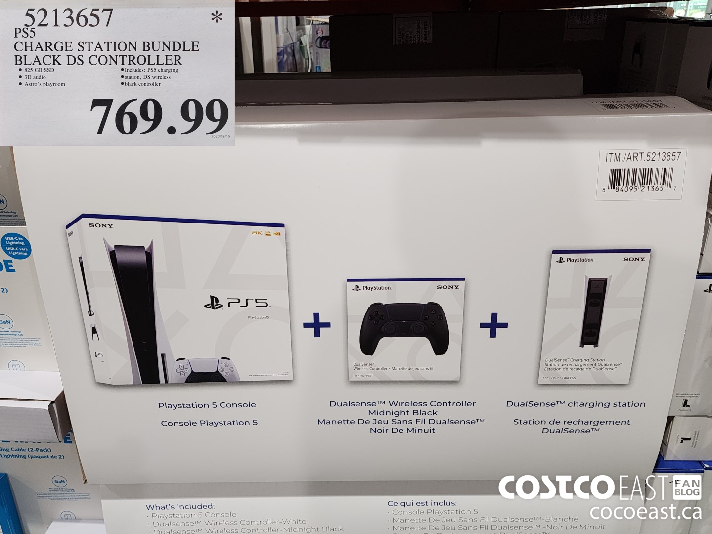 5213657 PS5 CHARGE STATION BUNDLE BLACK DS CONTROLLER 769 99 - Costco ...