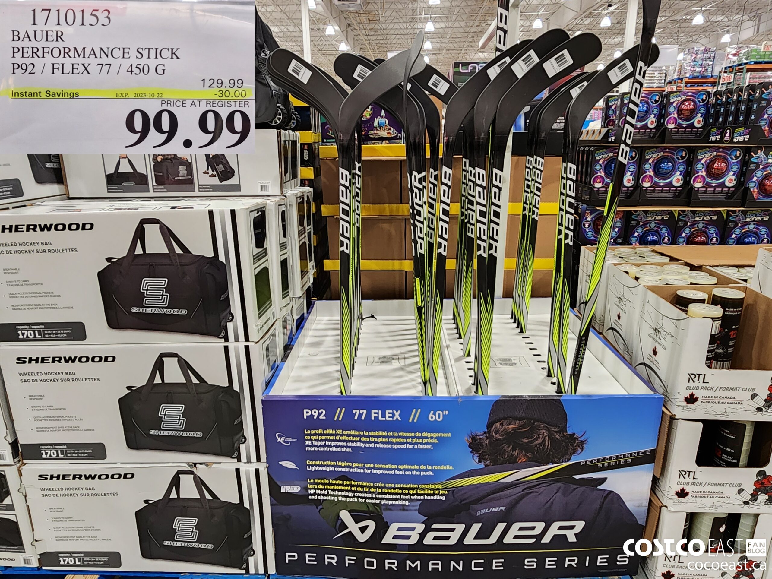 1710153 BAUER PERFORMANCE STICK P92 FLEX 77 450 G 30 00 INSTANT SAVINGS EXPIRES ON 2023 10 22 99 ...