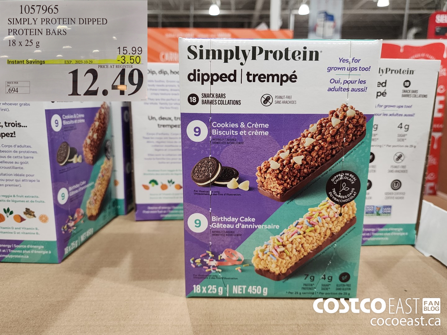 1057965 SIMPLY PROTEIN DIPPED PROTEIN BARS 18x25 g 3 50 INSTANT SAVINGS ...