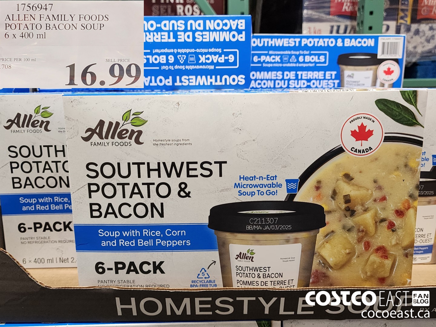 1756947 ALLEN FAMILY FOODS POTATO BACON SOUP 6 x 400 ml 16 99 - Costco ...