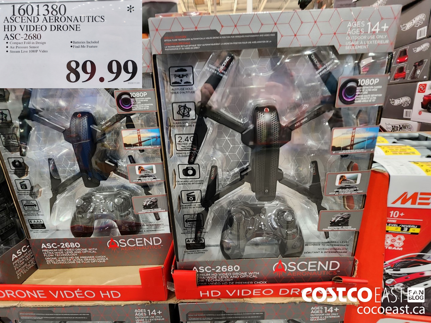 1601380 ASCEND AERONAUTICS HD VIDEO DRONE ASC 2680 89 99 - Costco East ...