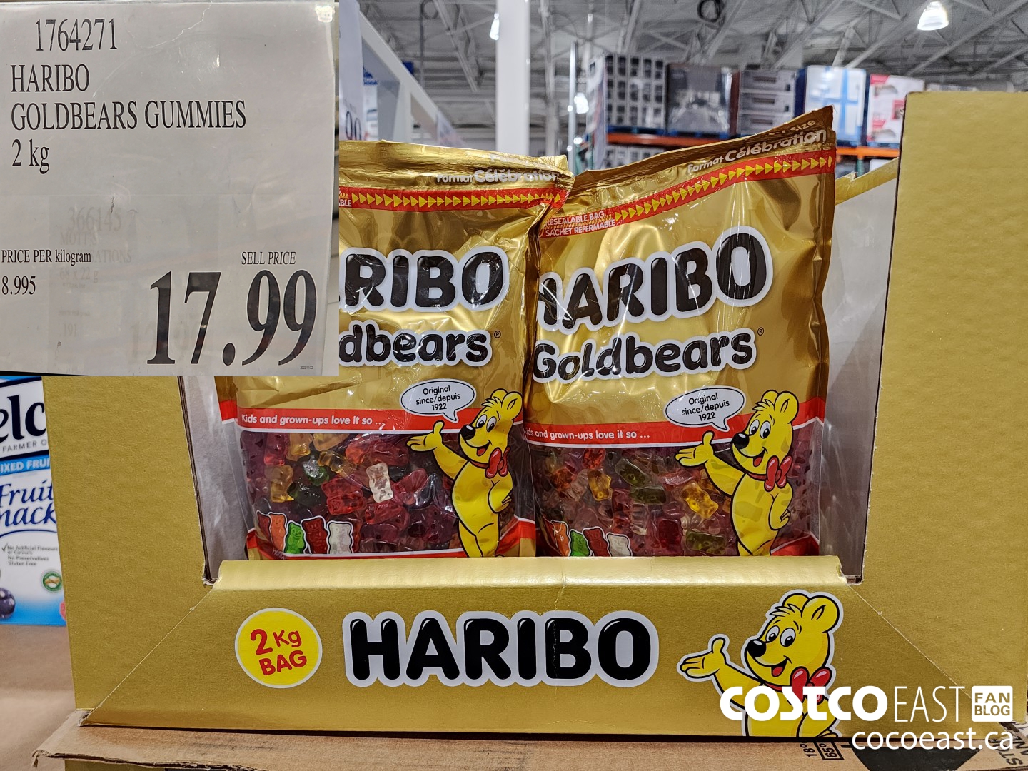 1764271 HARIBO GOLDBEARS GUMMIES 2 kg 17 99 - Costco East Fan Blog