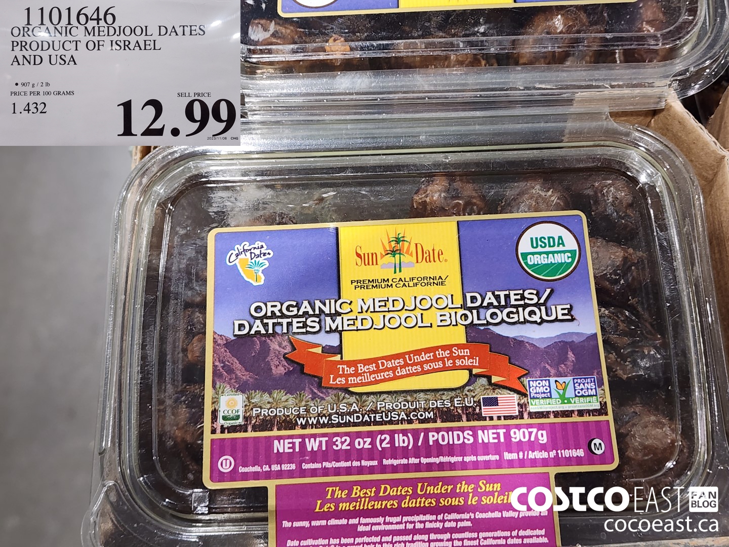 1101646 ORGANIC MEDJOOL DATES PRODUCT OF ISRAEL AND USA 12 99 - Costco ...