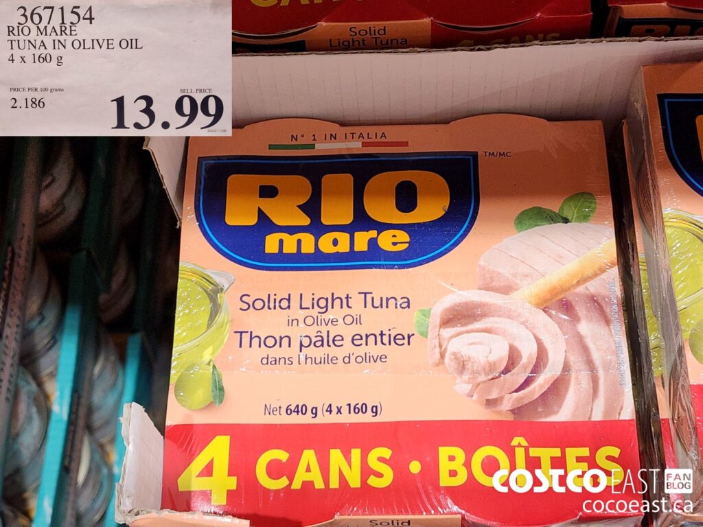 367154 RIO MARE TUNA IN OLIVE OIL 4 x 160 g 13 99 - Costco East Fan Blog