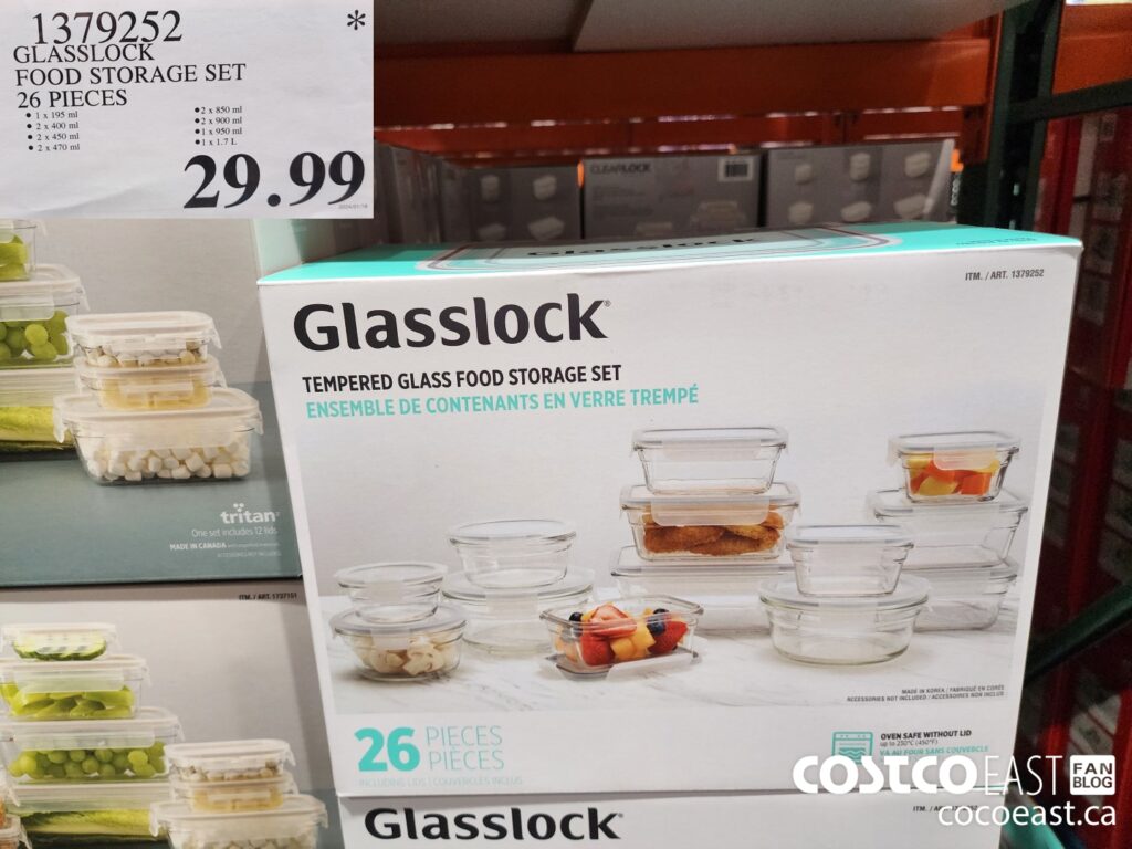 1379252 GLASSLOCK FOOD STORAGE SET 26 PIECES 29 99 - Costco East Fan Blog