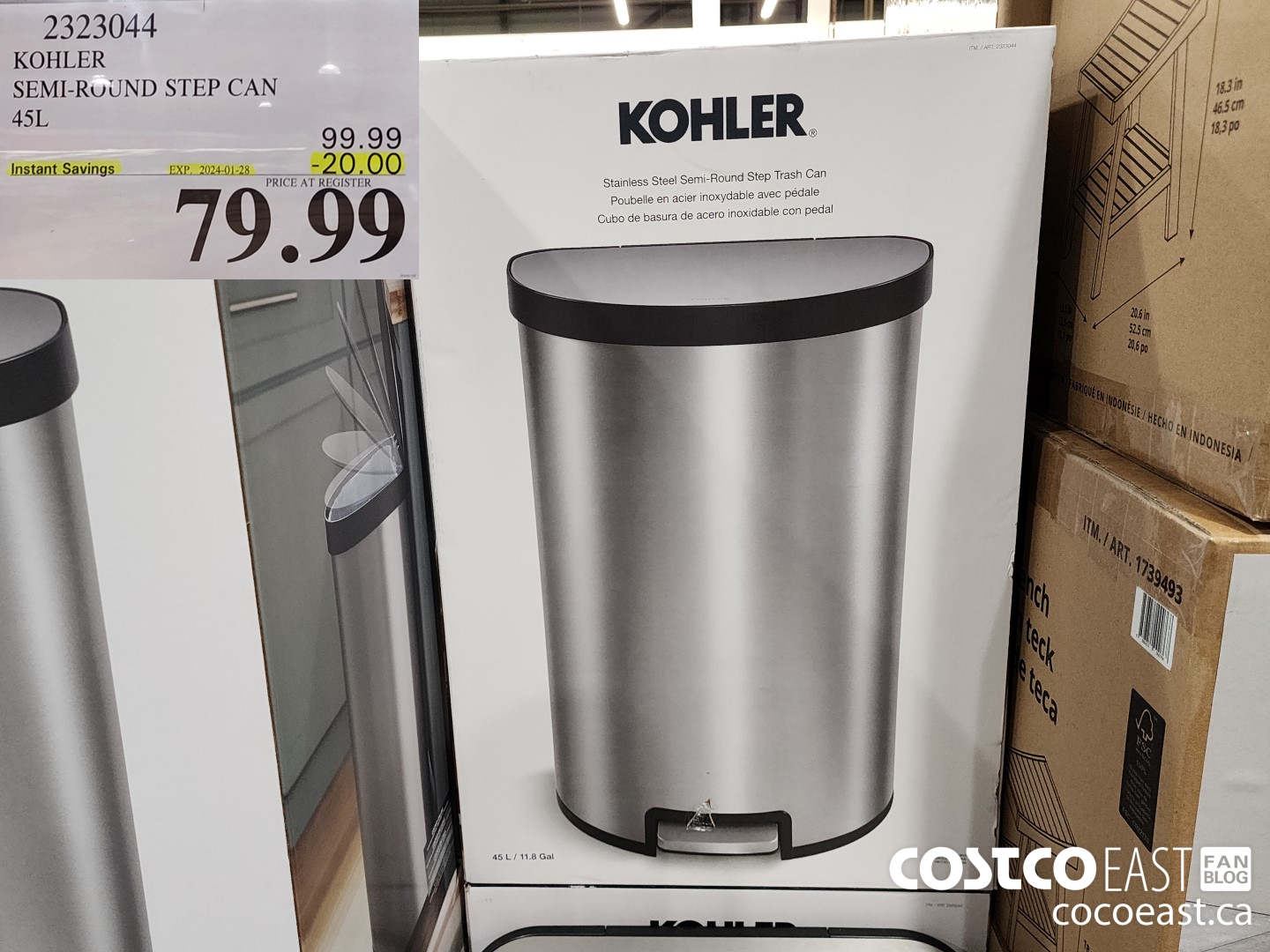 2323044 KOHLER SEMI ROUND STEP CAN 45L 20 00 INSTANT SAVINGS EXPIRES ON ...