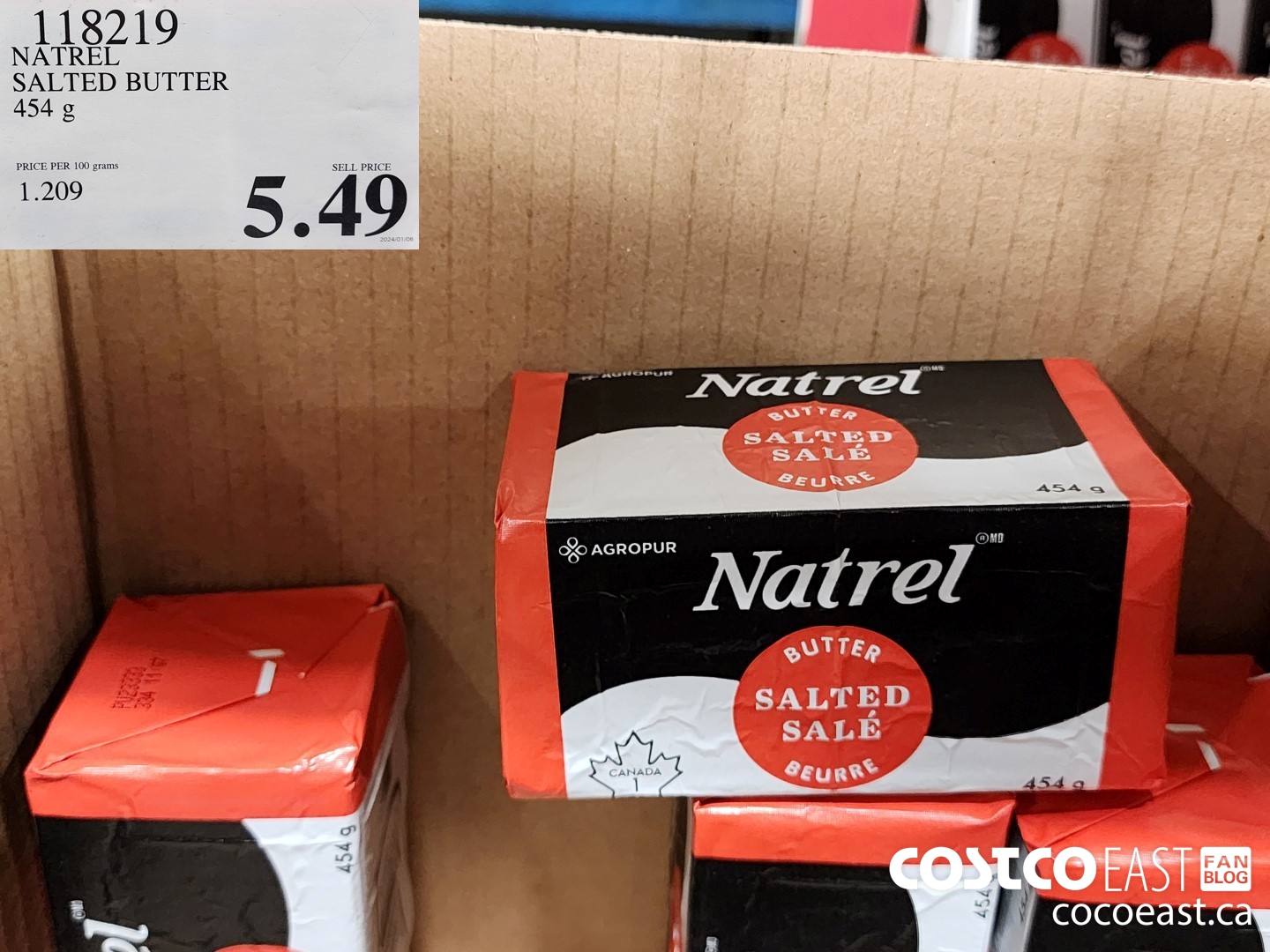 118219 NATREL SALTED BUTTER 454 G 5 49 - Costco East Fan Blog