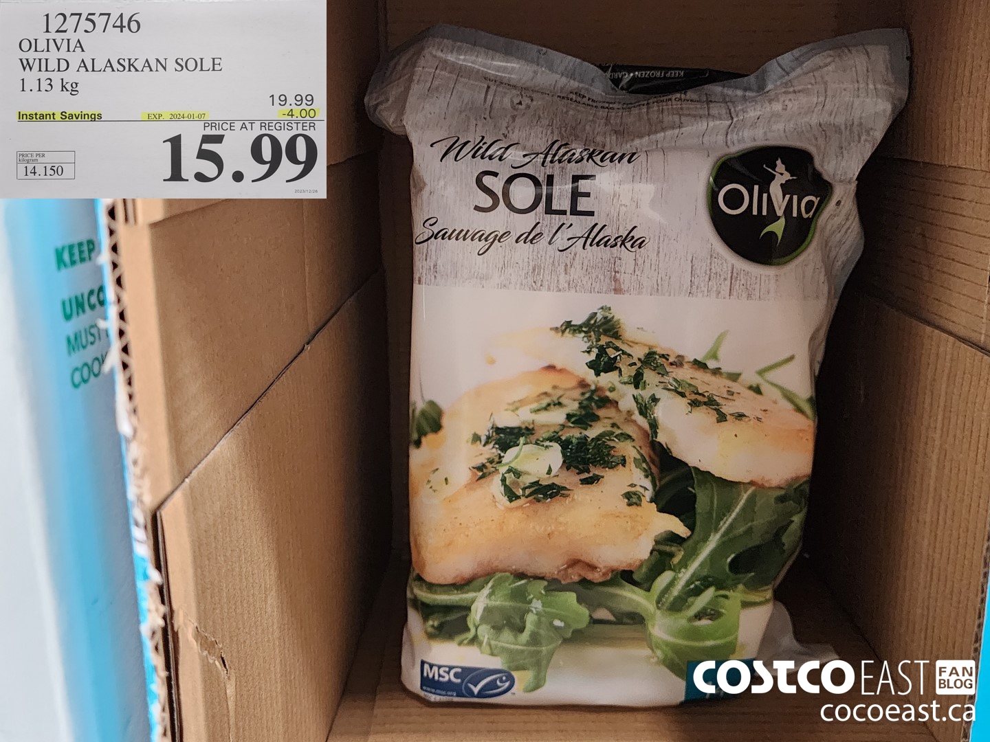 1275746 OLIVIA WILD ALASKAN SOLE 1 13 kg 4 00 INSTANT SAVINGS EXPIRES ...