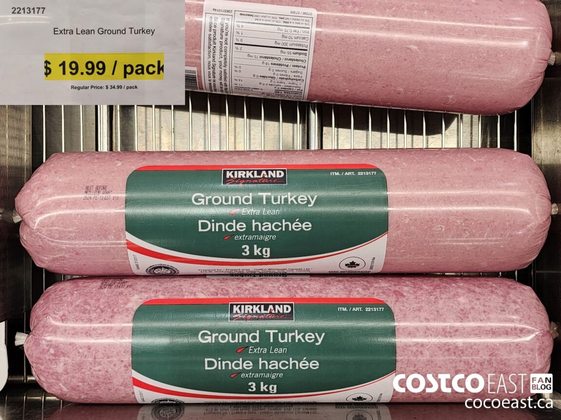 2213177 Extra Lean Ground Turkey 15 00 INSTANT SAVINGS - Costco East Fan Blog