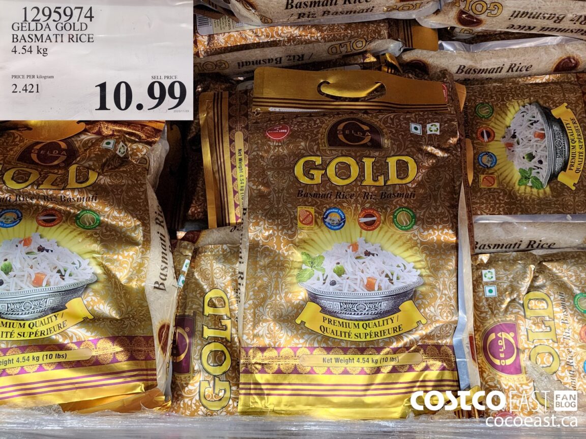 1295974 GELDA GOLD BASMATI RICE 4 54 kg 10 99 - Costco East Fan Blog
