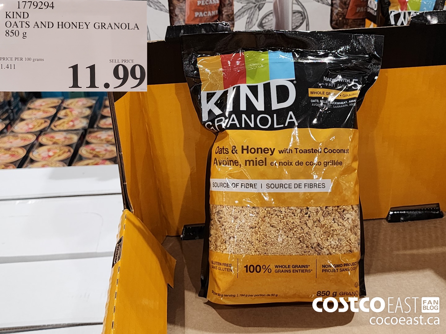 1779294 KIND OATS AND HONEY GRANOLA 850 g 11 99 - Costco East Fan Blog