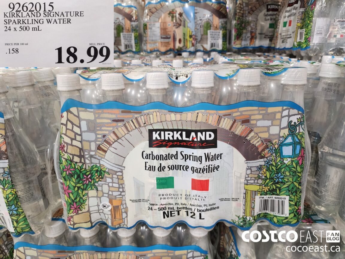 9262015 KIRKLAND SIGNATURE SPARKLING WATER 24 X 500 ML 18 99 - Costco East Fan Blog