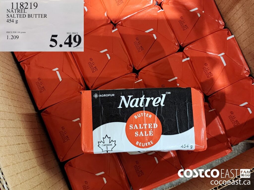 118219 NATREL SALTED BUTTER 454 G 5 49 - Costco East Fan Blog