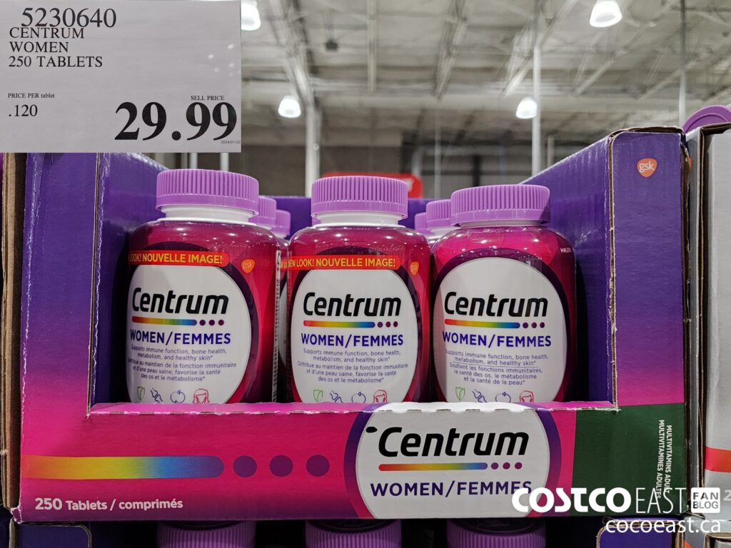 5230640 CENTRUM WOMEN 250 TABLETS 29 99 - Costco East Fan Blog
