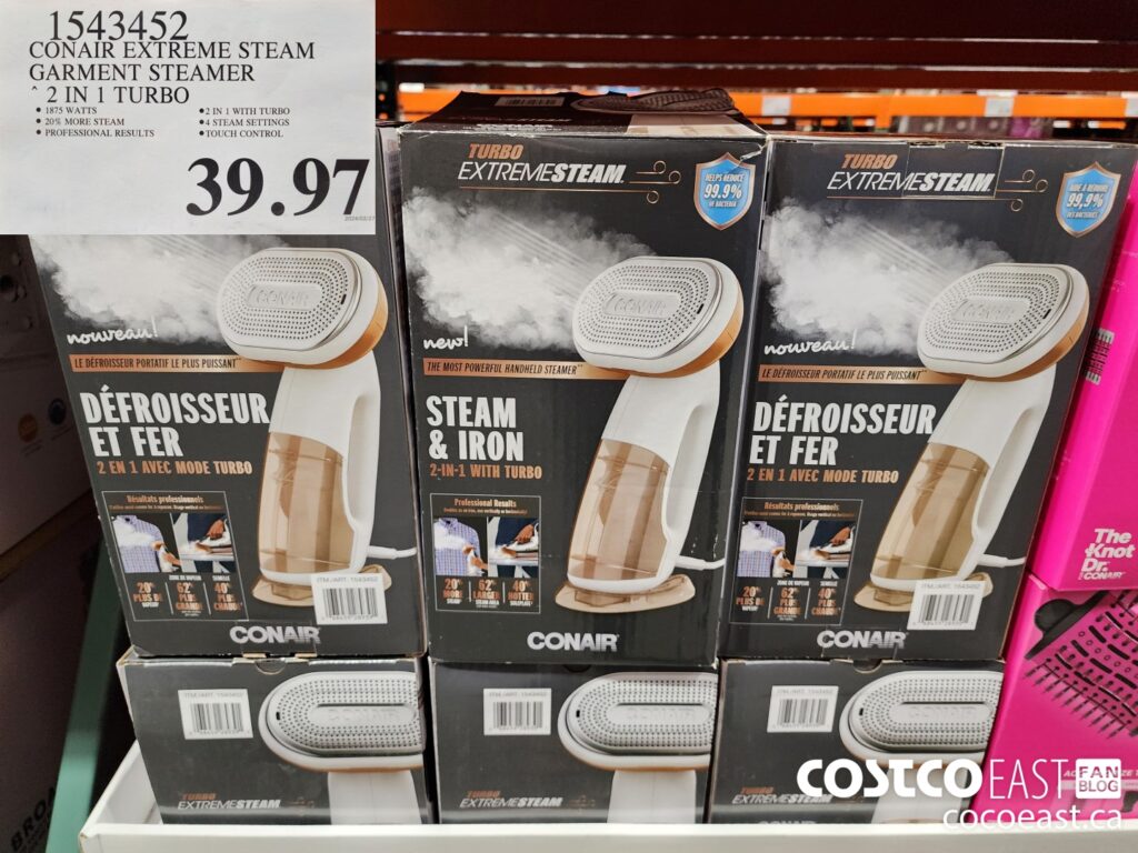 1543452 CONAIR EXTREME STEAM GARMENT STEAMER 2 IN 1 TURBO 39 97 ...