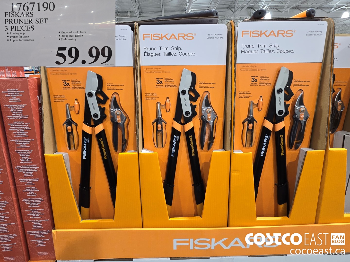 1767190 FISKARS PRUNER SET 3 PIECES 59 99 - Costco East Fan Blog