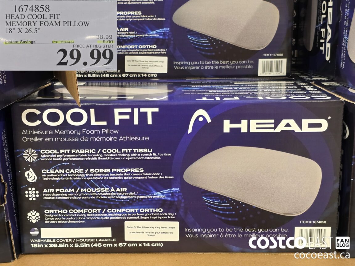 16748538 HEAD COOL FIT MEMORY FOAM PILLOW 18 x 26 5 9 00 INSTANT ...