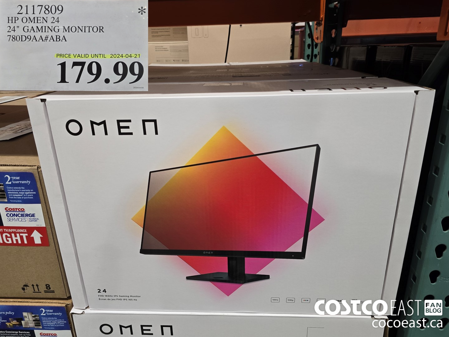 2117809 HP OMEN 24 24 GAMING MONITOR 780D9AA ABA 179 99 - Costco East ...