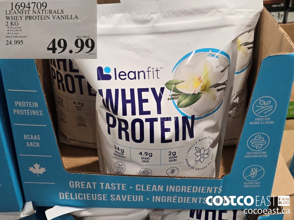 1694709 LEANFIT NATURALS WHEY PROTEIN VANILLA 2KG 49 99 - Costco East ...
