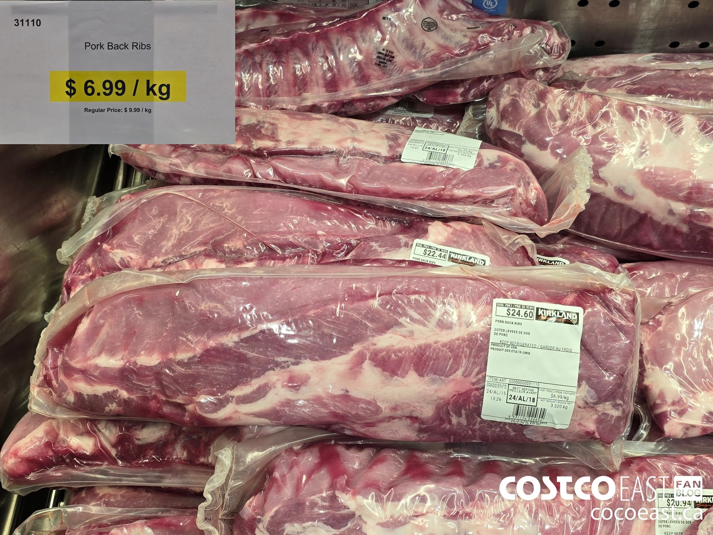 31110 PORK BACK RIBS PER KG 3 00 INSTANT SAVINGS - Costco East Fan Blog