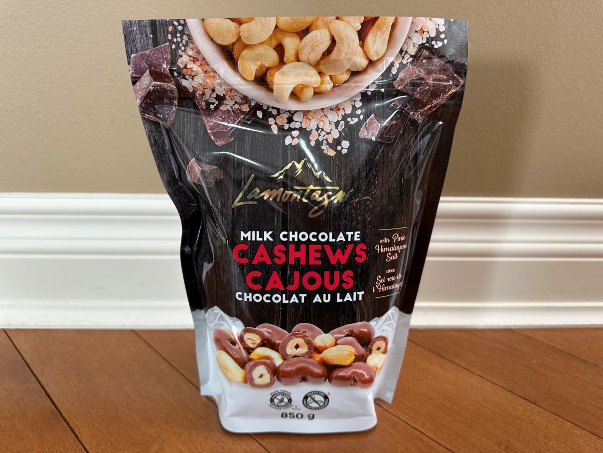 Natalie Reviews Lamontagne Milk Chocolate Cashews With Pink Himalayan
