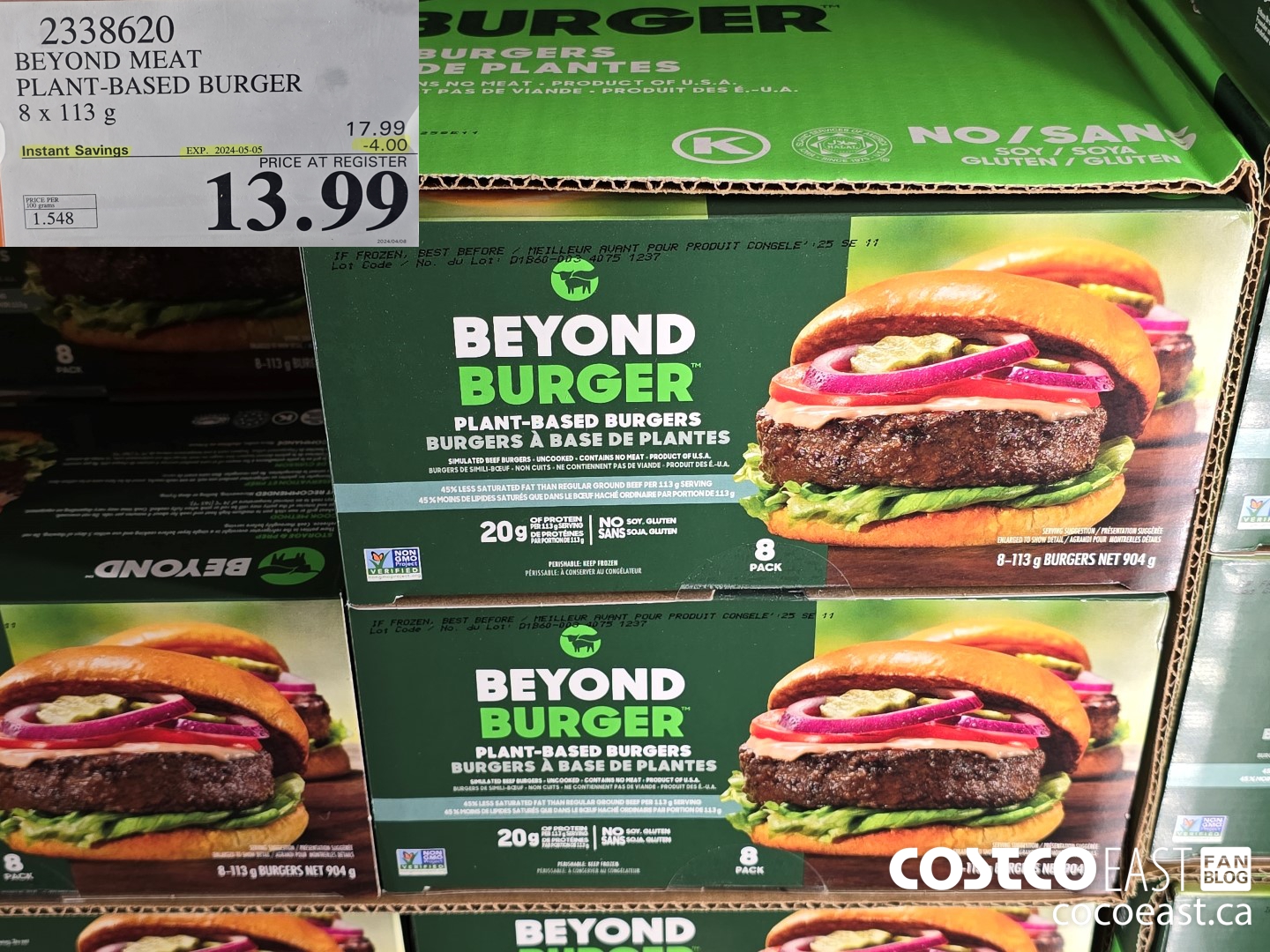 2338620 BEYOND MEAT PLANT BASED BURGER 8 x 113 G 4 00 INSTANT SAVINGS ...