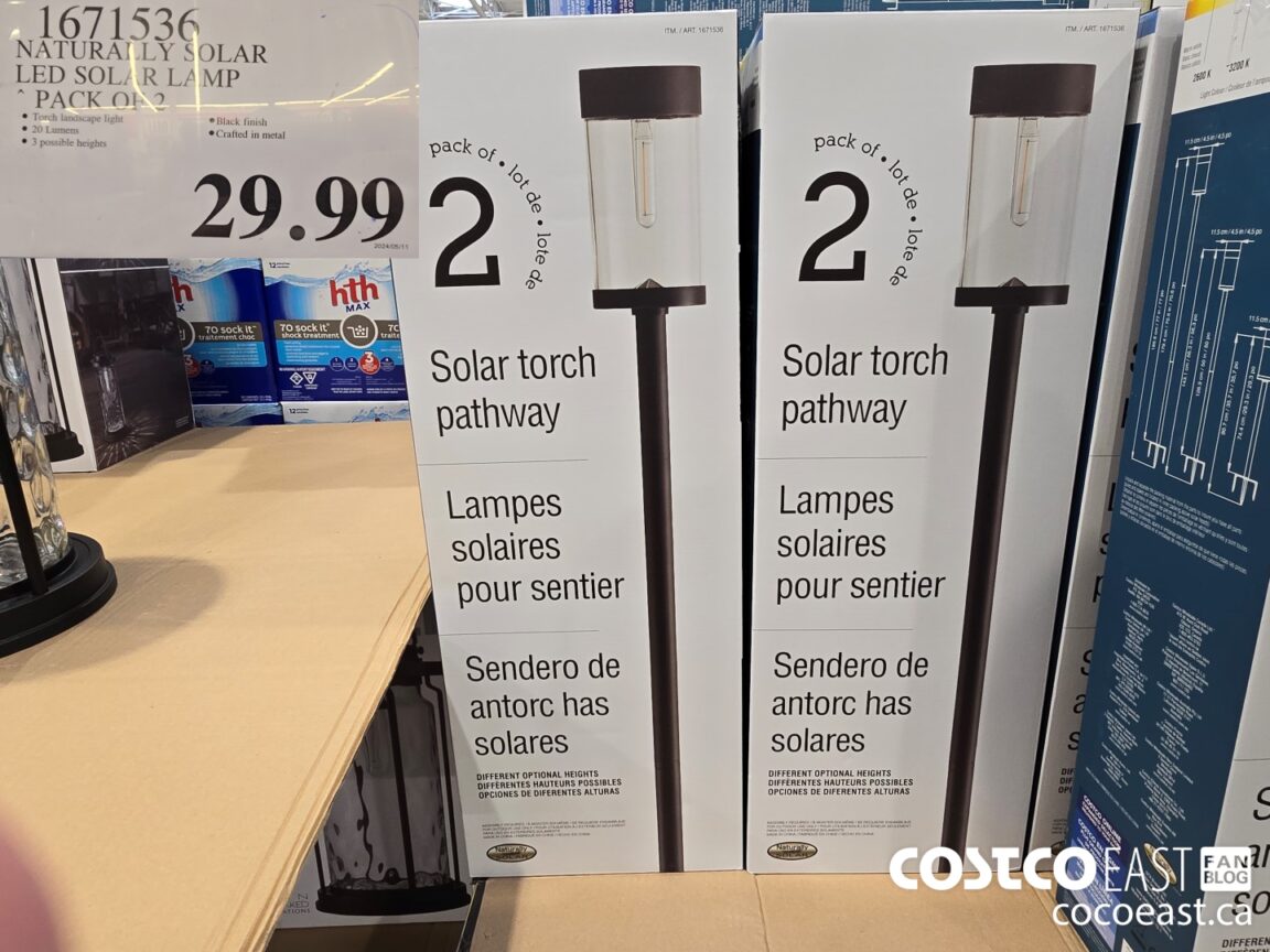 1671536 NATURAI LY SOLAR LED SOLAR LAMP PACK OF 2 29 99 - Costco East ...