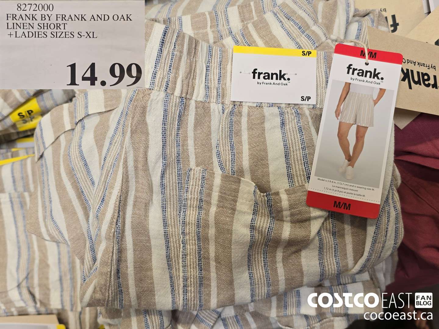 8272000 FRANK BY FRANK AND OAK LINEN SHORT LADIES SIZES S XL 14 99 - Costco East Fan Blog