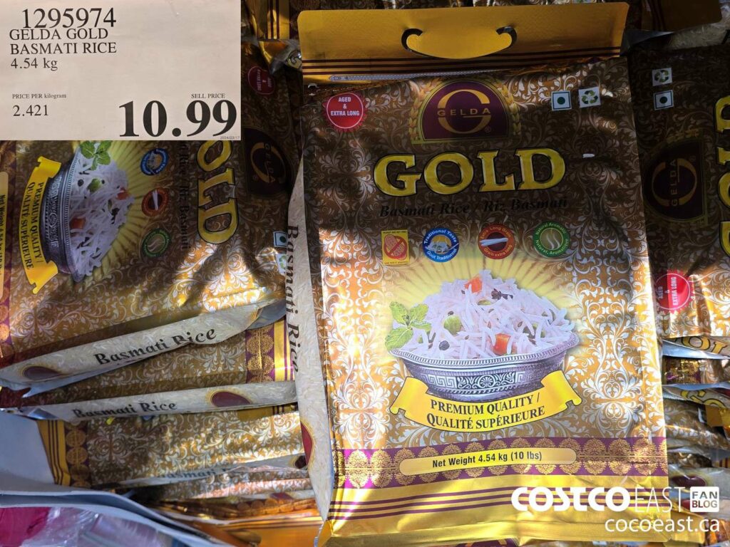 1295974 GELDA GOLD BASMATI RICE 4 54 kg 10 99 - Costco East Fan Blog
