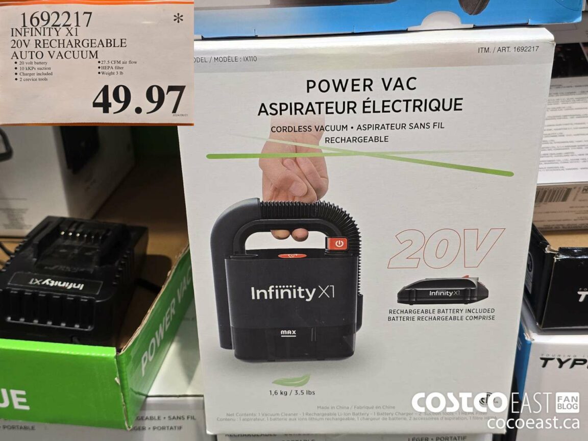 1692217 INFINITY X1 20V RECHARGEABLE AUTO VACUUM 49 97 - Costco East ...