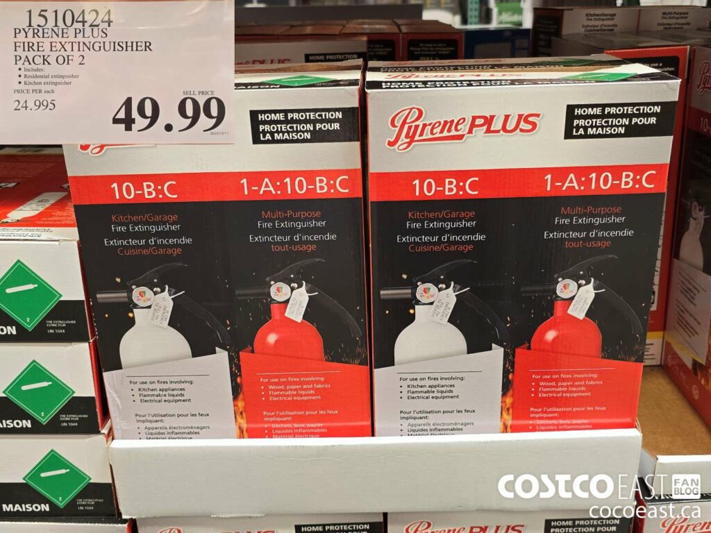 1510424 PYRENE PLUS FIRE EXTINGUISHER PACK OF 2 49 99 - Costco East Fan ...