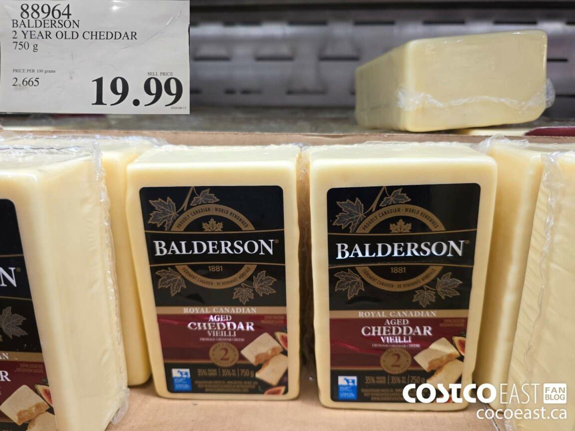 88964 BALDERSON 2 YEAR OLD CHEDDAR 750 g 19 99 - Costco East Fan Blog