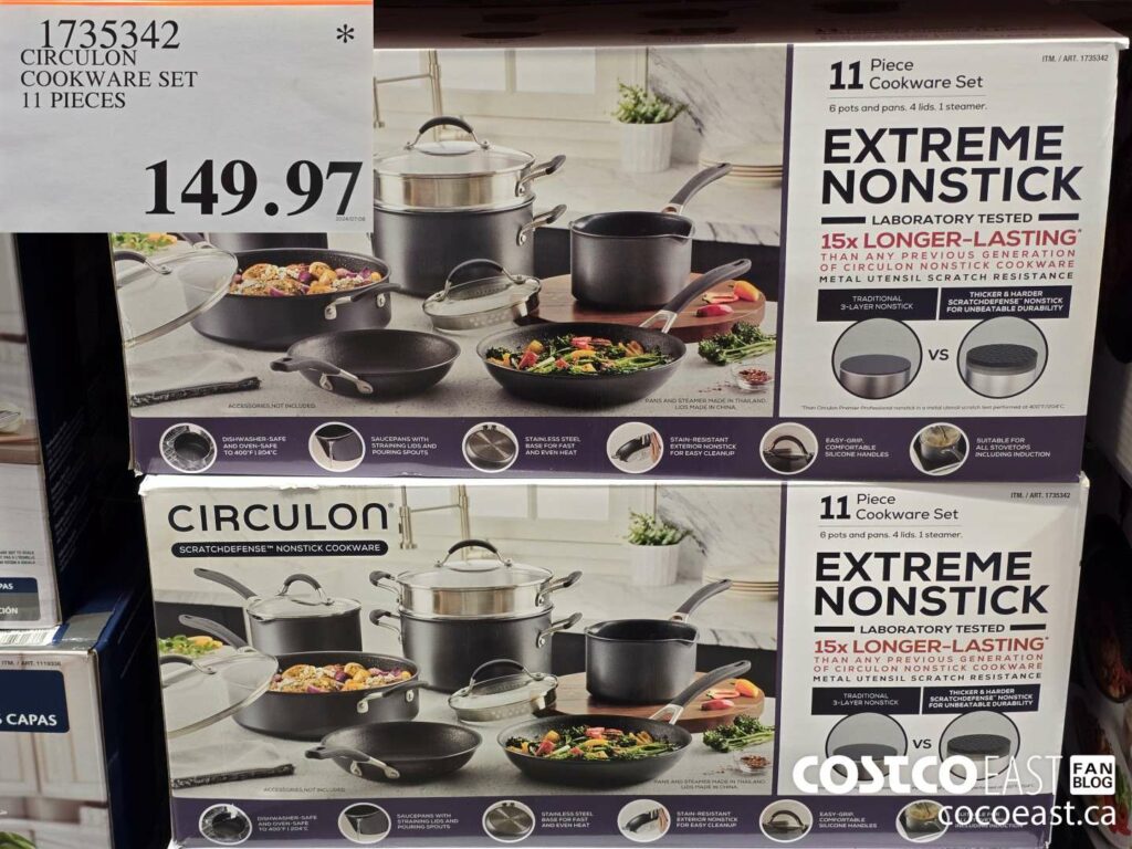 1735342 CIRCULON COOKWARE SET 11 PIECES 149 97 - Costco East Fan Blog