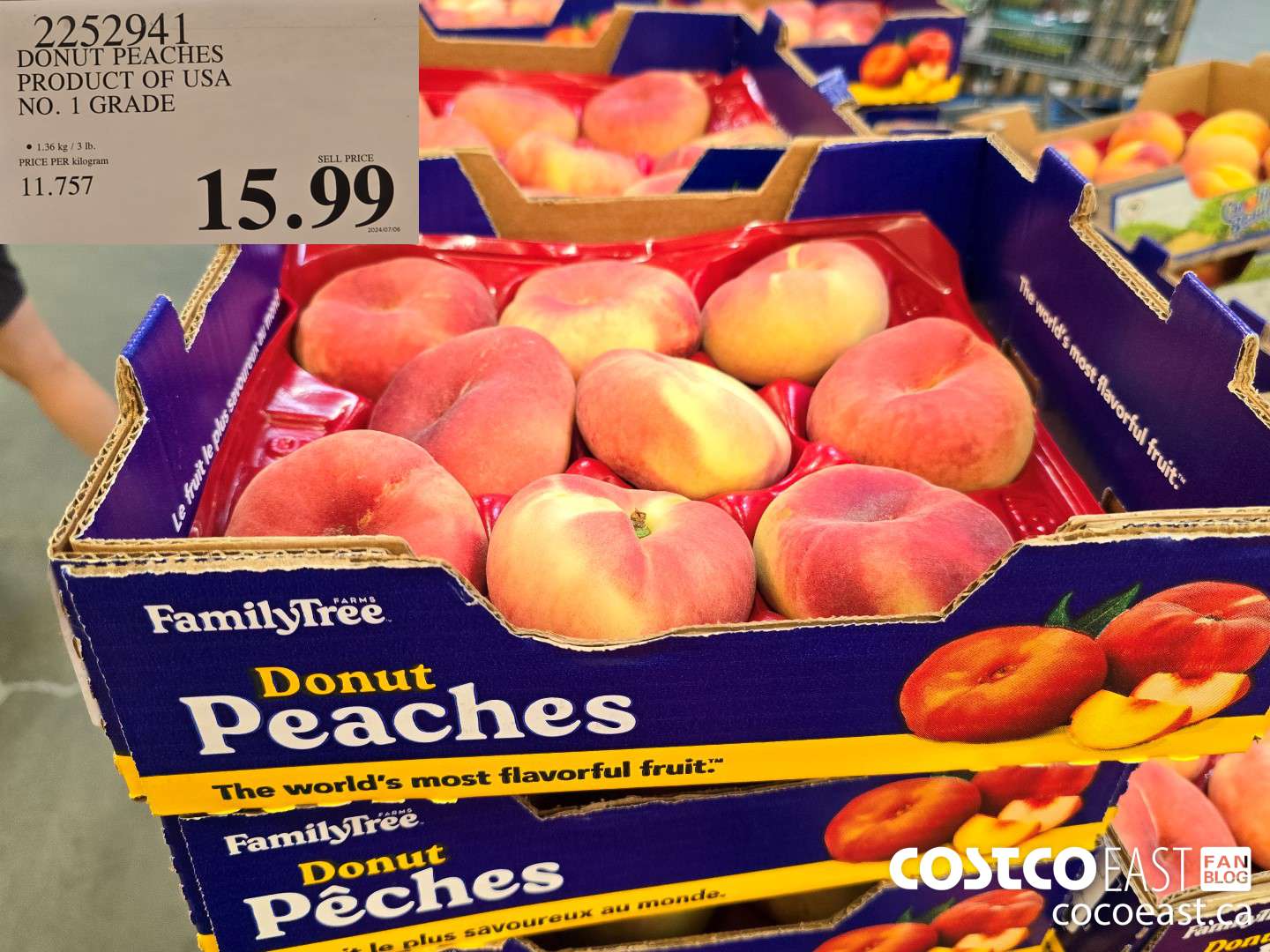 2252941 DONUT PEACHES PRODUCT OF USA NO 1 GRADE 15 99 - Costco East Fan ...