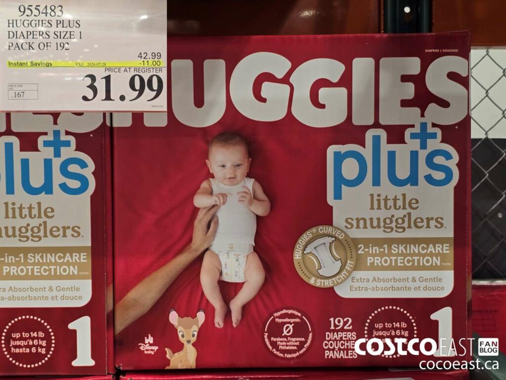 955483 HUGGIES PLUS DIAPERS SIZE 1 PACK OF 192 11 00 INSTANT SAVINGS ...