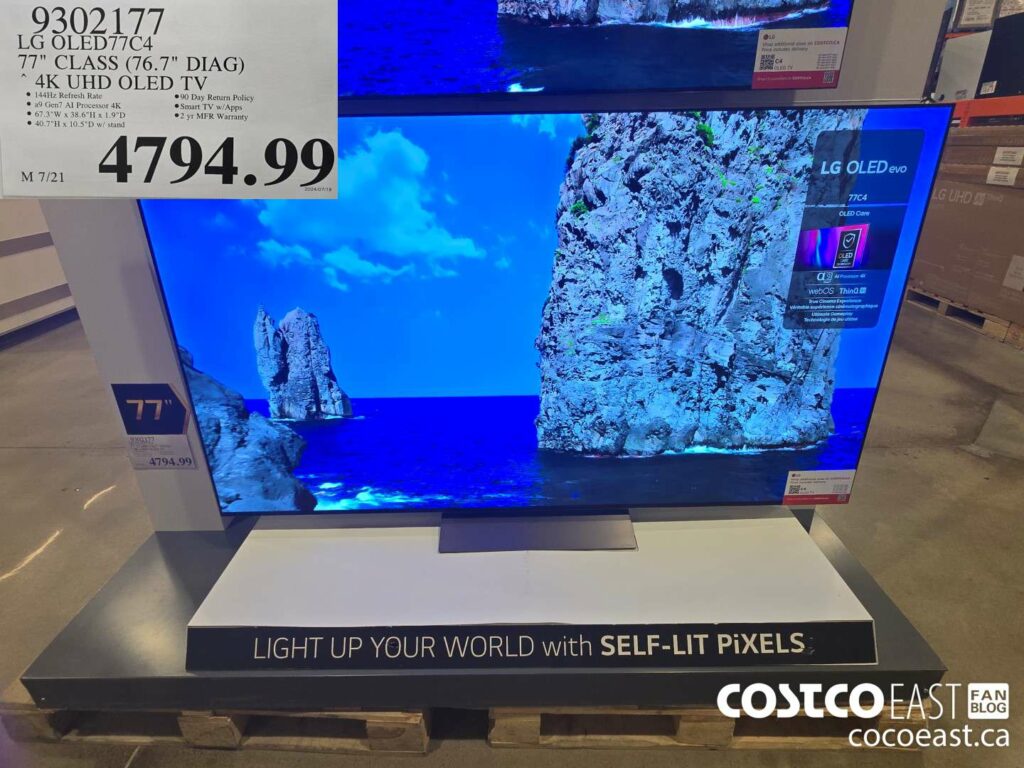 9302177 LG OLED77C4 717 CLASS 76 7 DIAG 4K UHD OLED TV 4794 99 - Costco ...