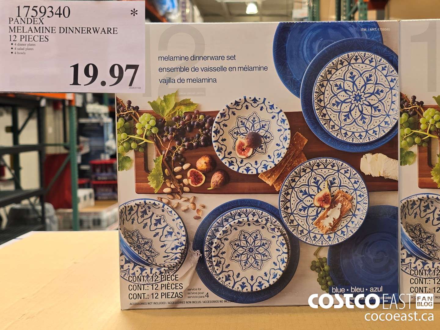1759340 PANDEX MELAMINE DINNERWARE 12 PIECES 19 97 - Costco East Fan Blog