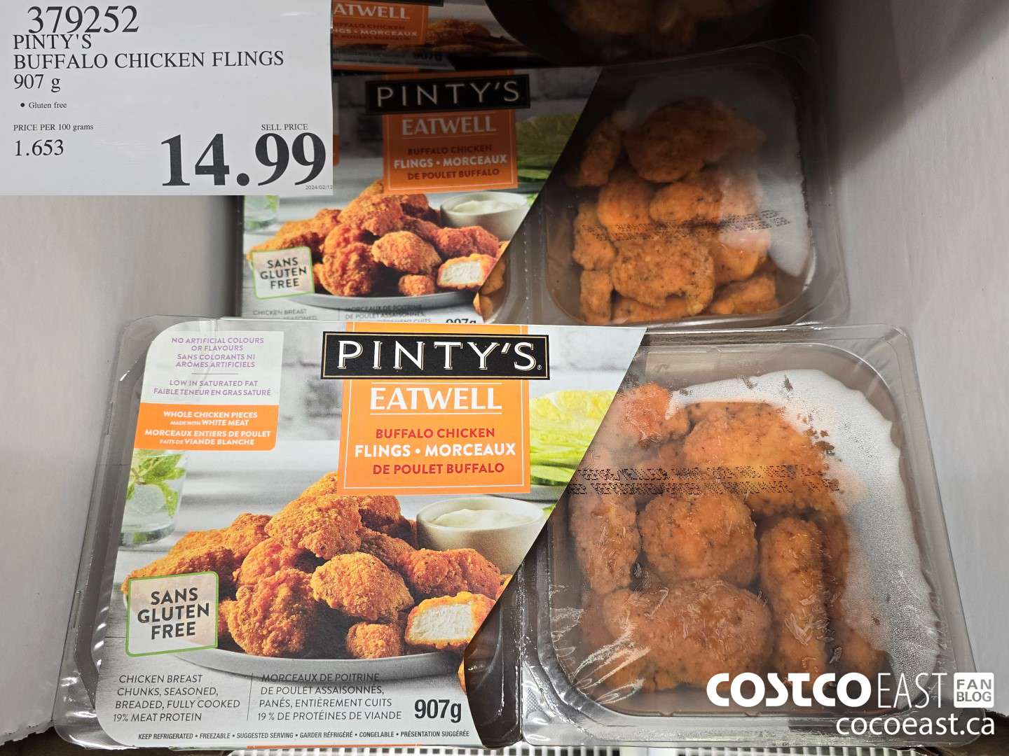 379252 PINTY S BUFFALO CHICKEN FLINGS 907 g 14 99 - Costco East Fan Blog