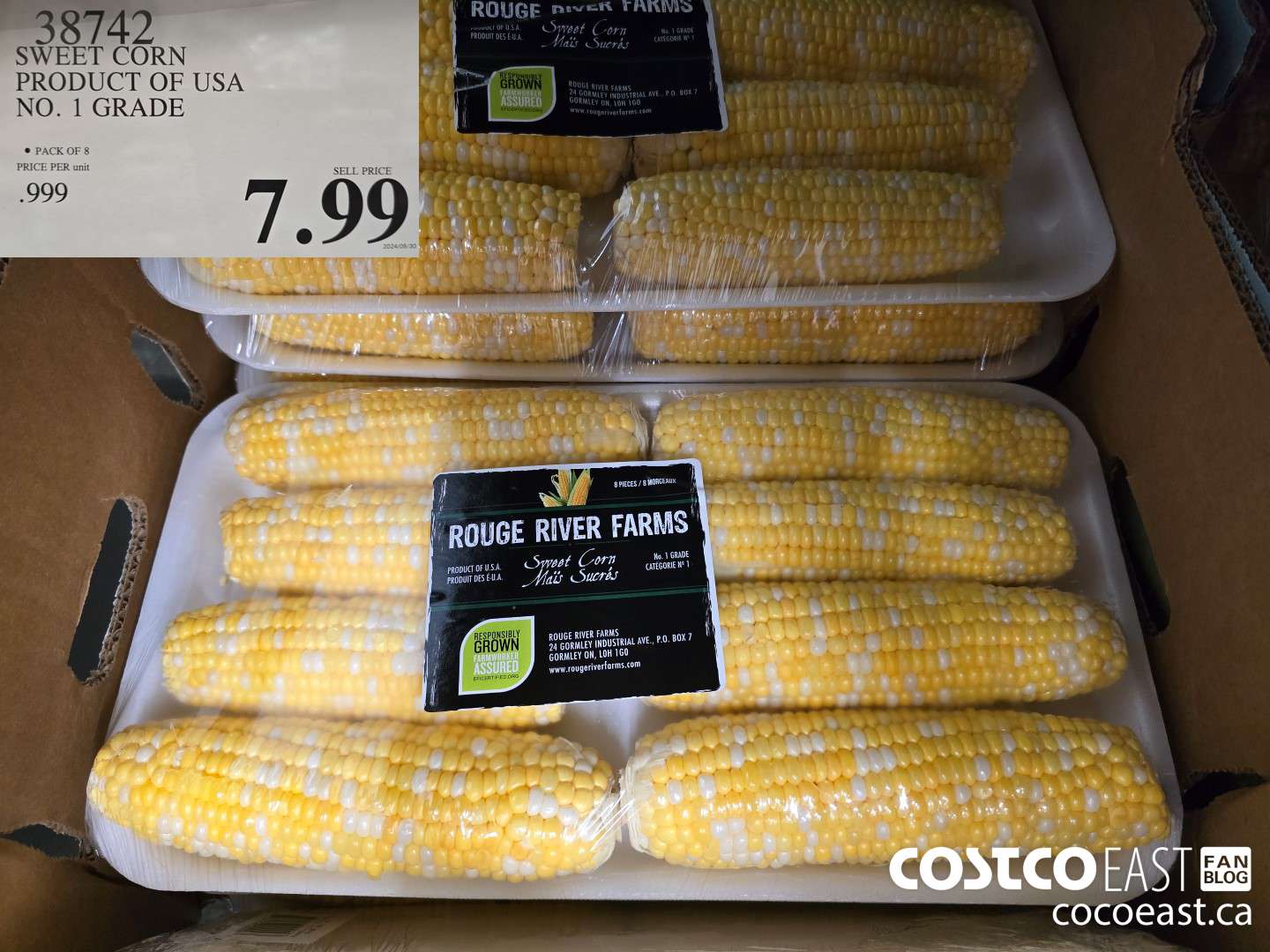 38742 SWEET CORN PRODUCT OF ONTARIO NO 1 GRADE 7 99 - Costco East Fan Blog