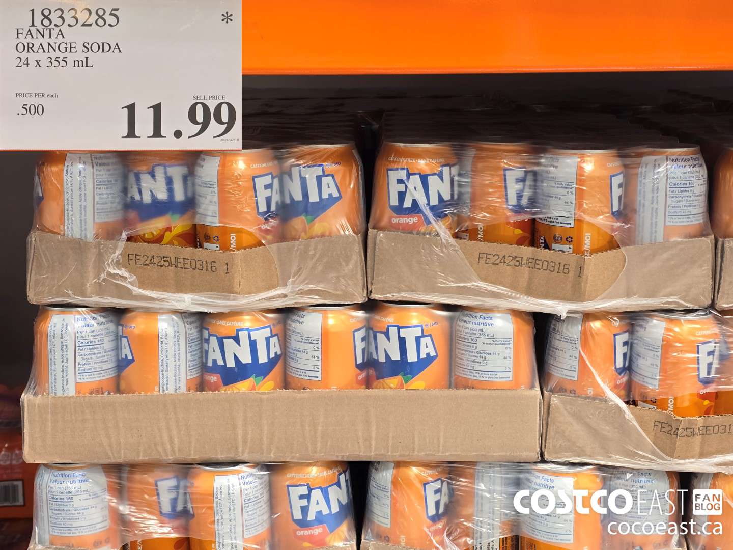 1833285 FANTA ORANGE SODA 24 x 355 mL 11 99 - Costco East Fan Blog