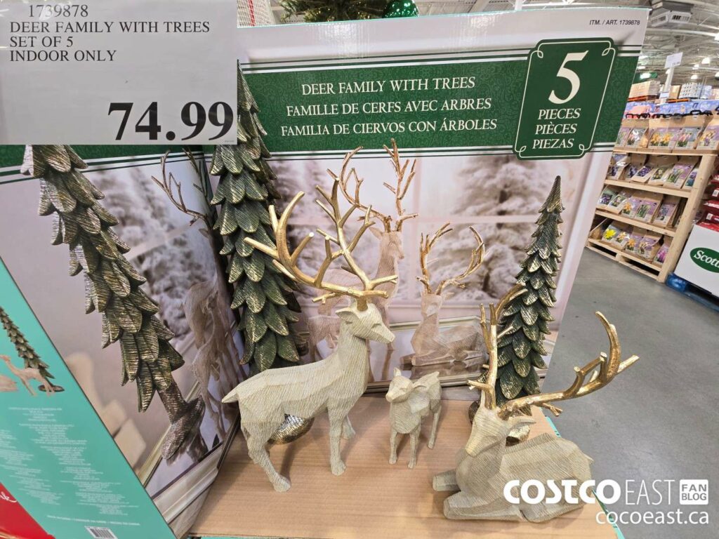 1739878 DEER FAMILY WITH TREES SET OF 5 INDOOR ONLY 74 99 - Costco East Fan Blog