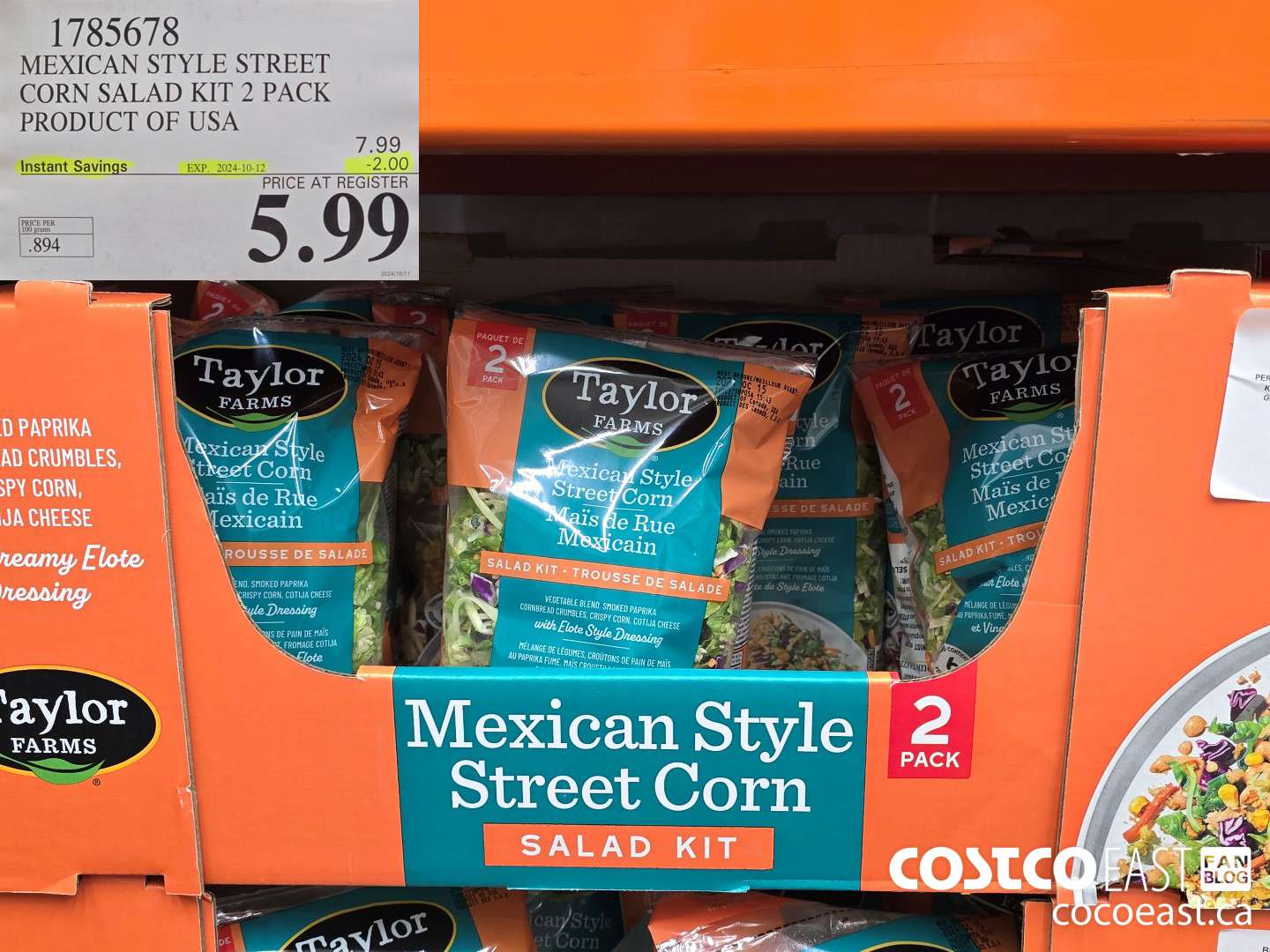 1785678 MEXICAN STYLE STREET CORN SALAD KIT 2 PACK PRODUCT OF USA 2 00 ...