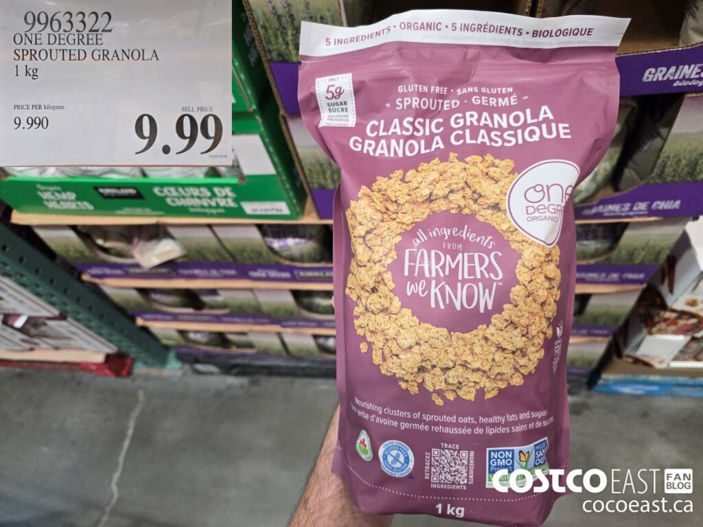 9963322 ONE DEGREE SPROUTED GRANOLA 1 kg 9 99 - Costco East Fan Blog