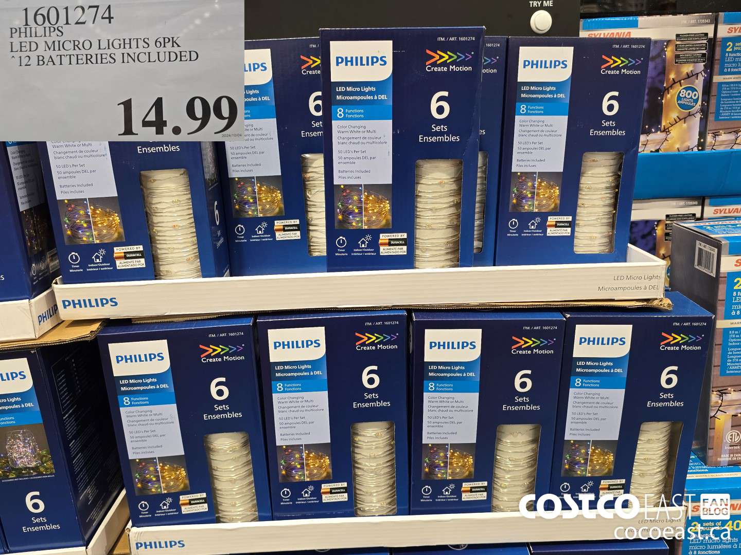 1601274 PHILIPS LED MICRO LIGHTS 6PK 12 BATTERIES INCLUDED 14 99 ...