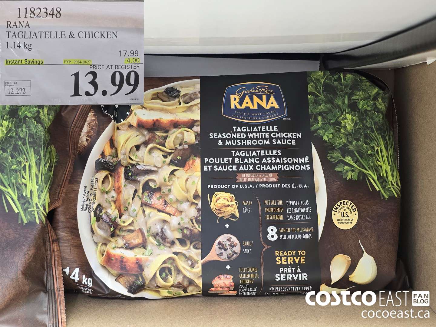 IMPORTANT RECALL NOTICE: Chicken and Mushroom Pasta Meal Kit Costco ...
