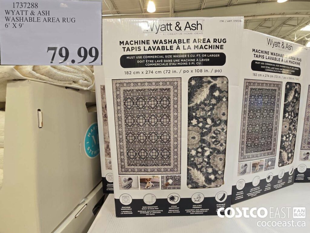 1737288 WYATT ASH WASHABLE AREA RUG 6 X 9 79 99 - Costco East Fan Blog