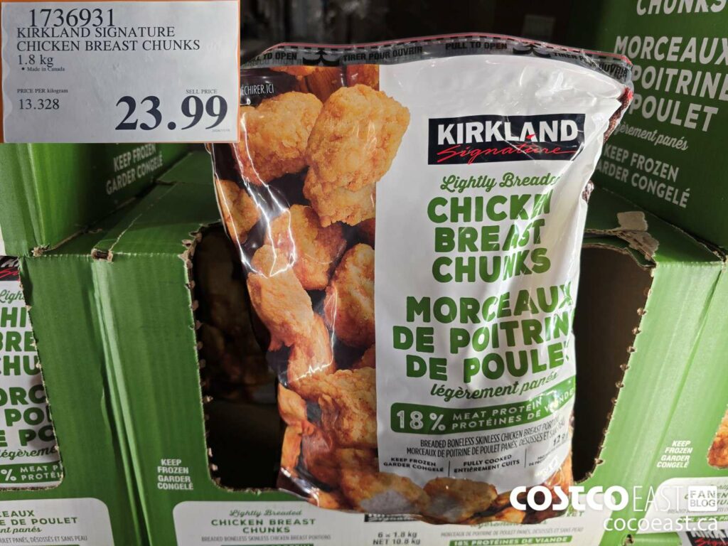 1736931 KIRKLAND SIGNATURE CHICKEN BREAST CHUNKS 1 8 KG 23 99 - Costco ...