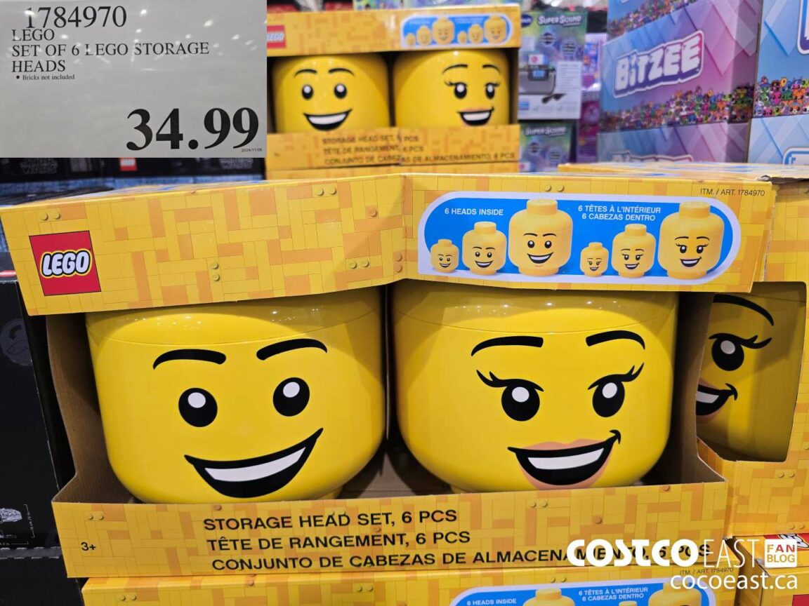 1784970 LEGO SET OF 6 LEGO STORAGE HEADS 34 99 - Costco East Fan Blog