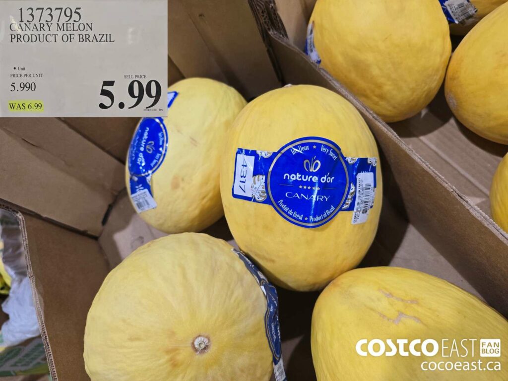 1373795 CANARY MELON PRODUCT OF BRAZIL 5 99 - Costco East Fan Blog
