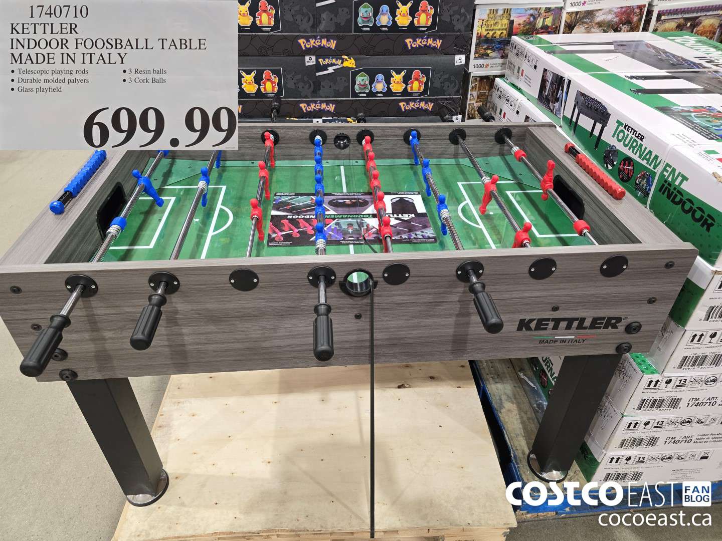 1740710 KETTLER INDOOR FOOSBALL TABLE MADE IN ITALY 699 99 - Costco East Fan Blog